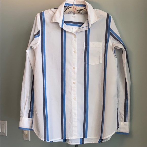 GAP | Tops | Nwt Gap Striped Button Down Boyfriend Shirt | Poshmark